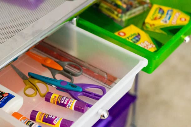 12 Ways to Organize School Supplies at Home - The Maximizing Momma